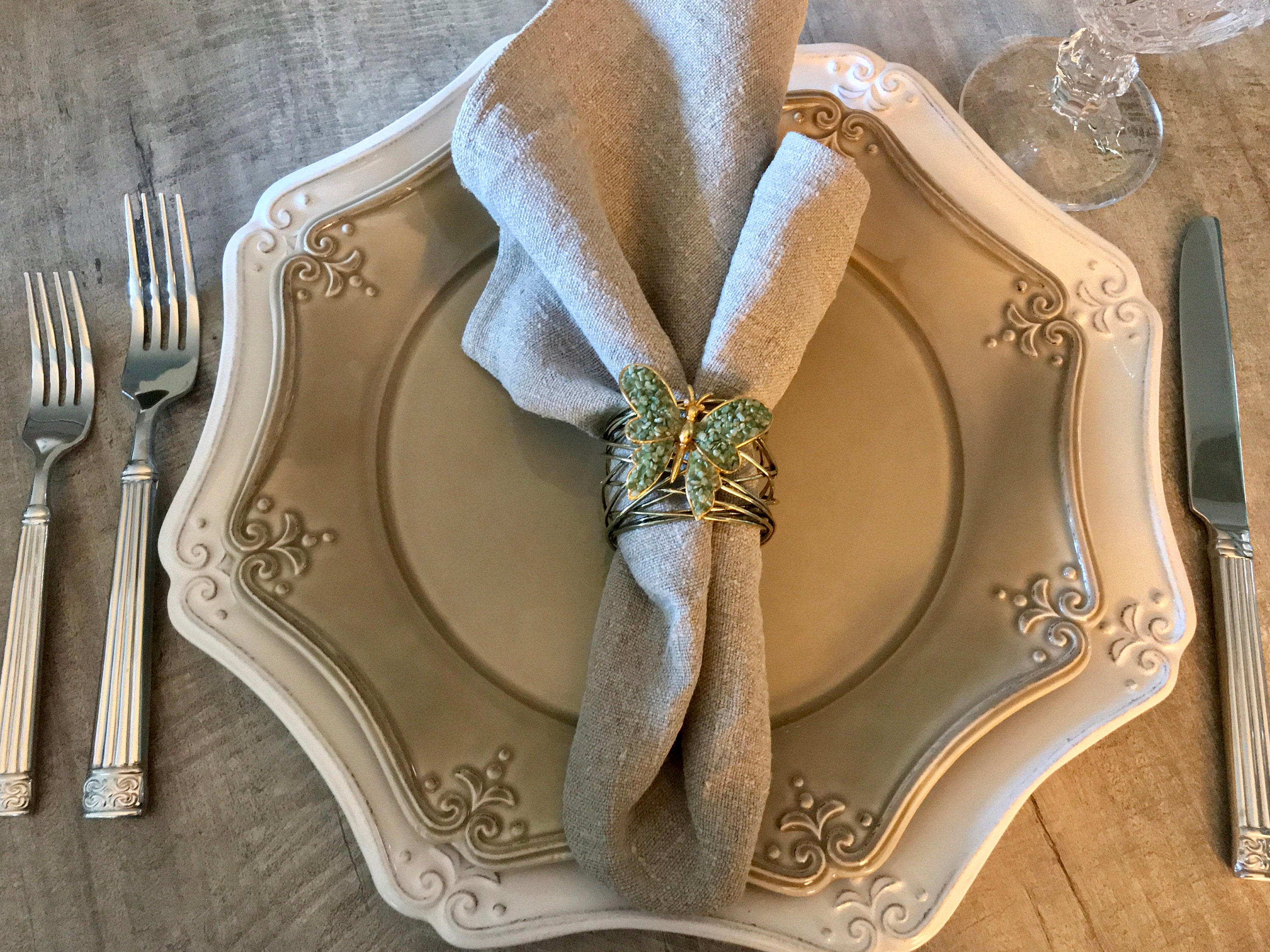 Vintage Jade Chip Napkin Rings Set of 4 Brooch Napkin Rings - Etsy