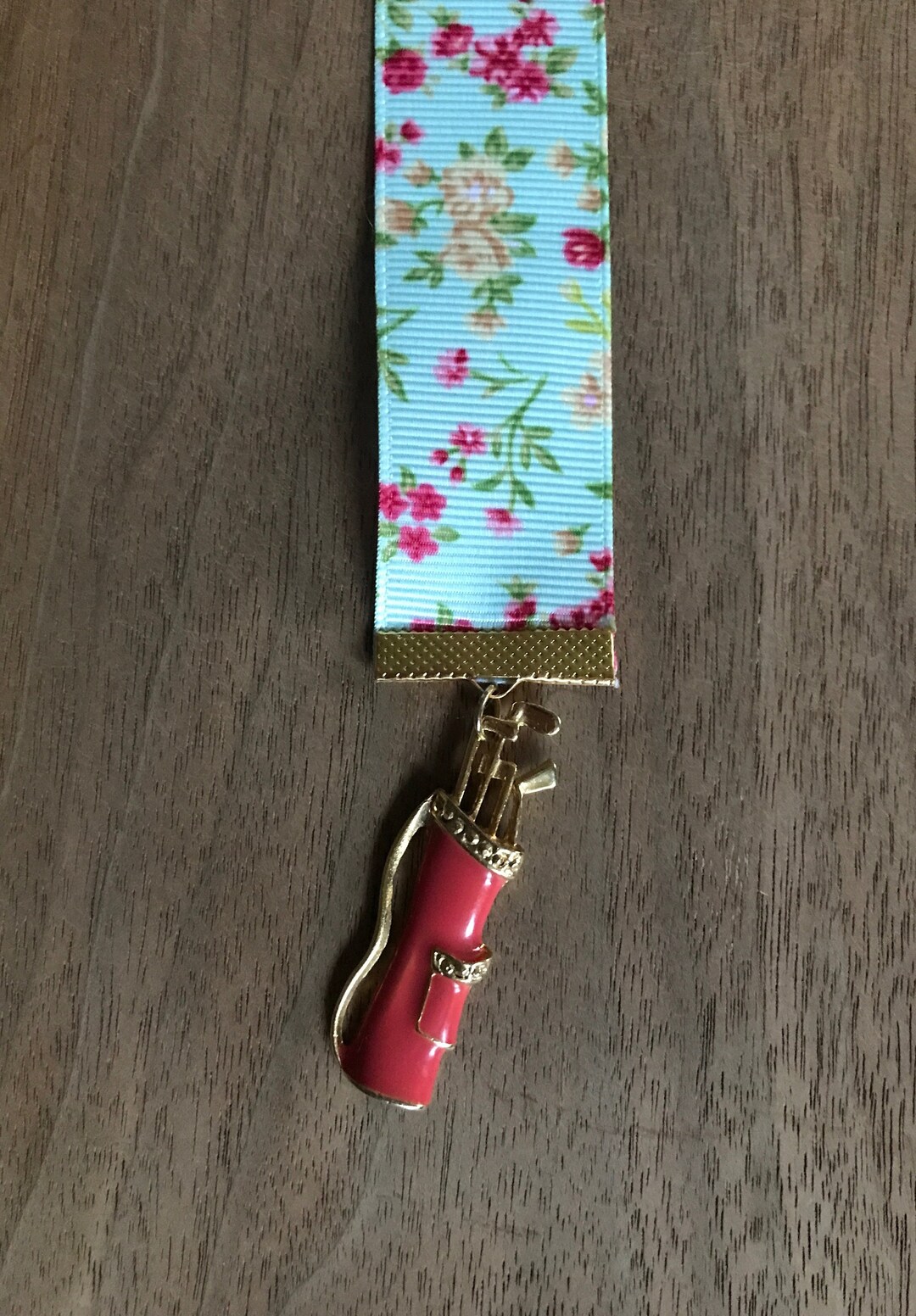 Golf Charm Bookmark Floral Bookmark Sports Bookmark Golf - Etsy