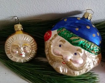 Santa head ornament | Etsy