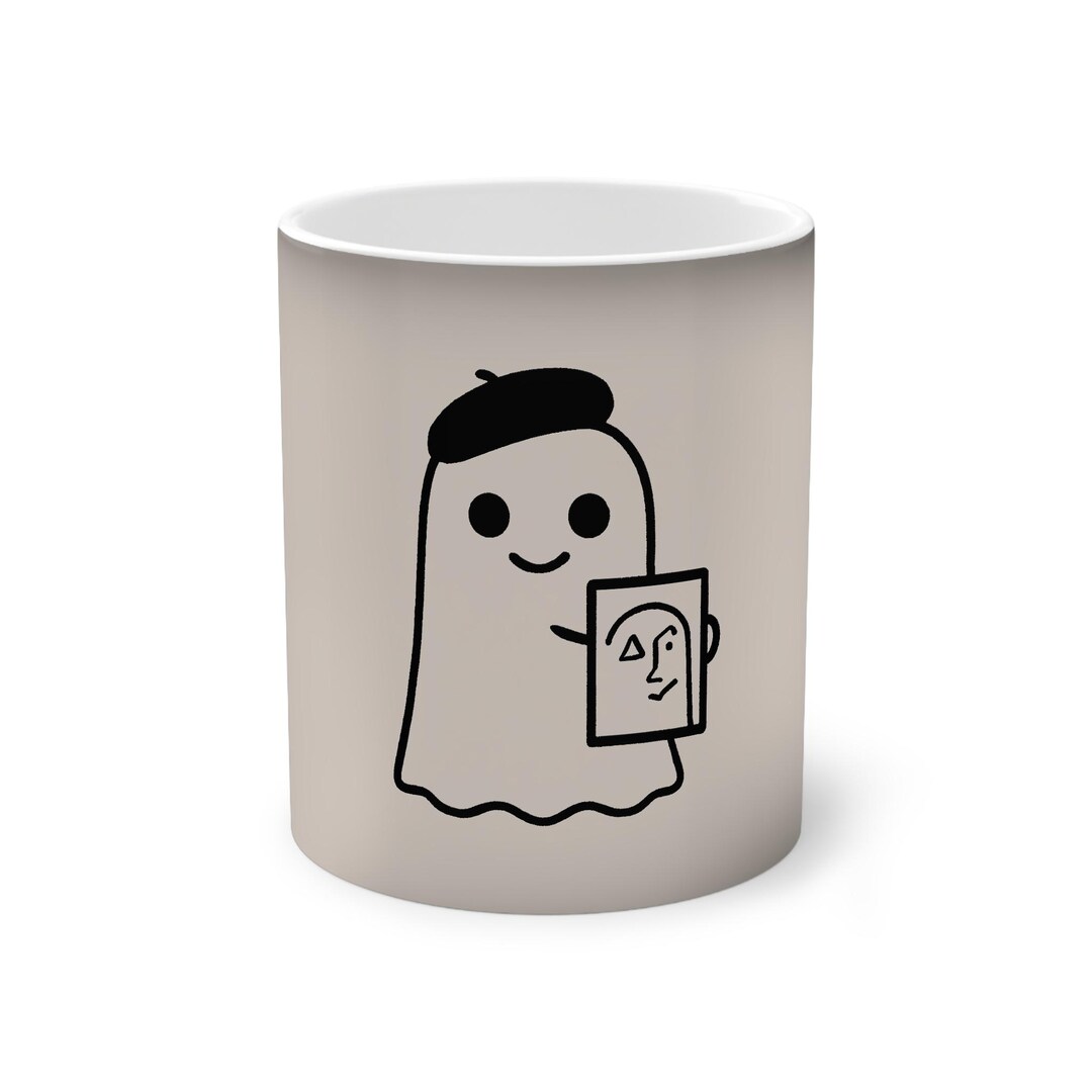 Pablo Boo-casso Color-changing Artist Ghost Mug for Halloween by Rusty ...