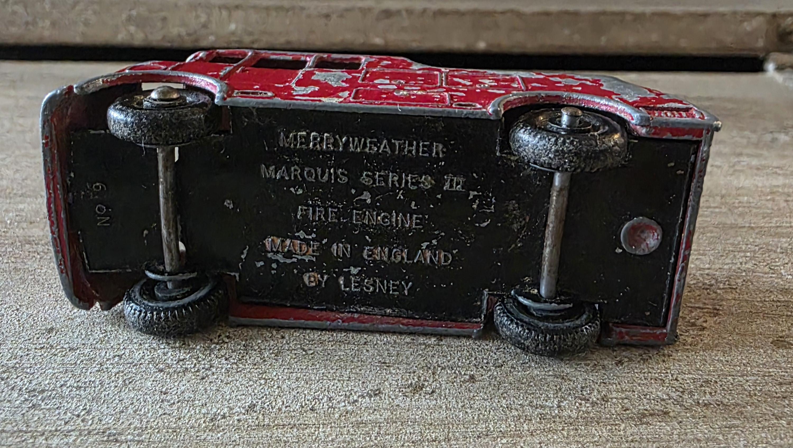 Vintage Lesney 1960's Matchbox Fire Truck No. 9 Die Cast Miniature Made ...