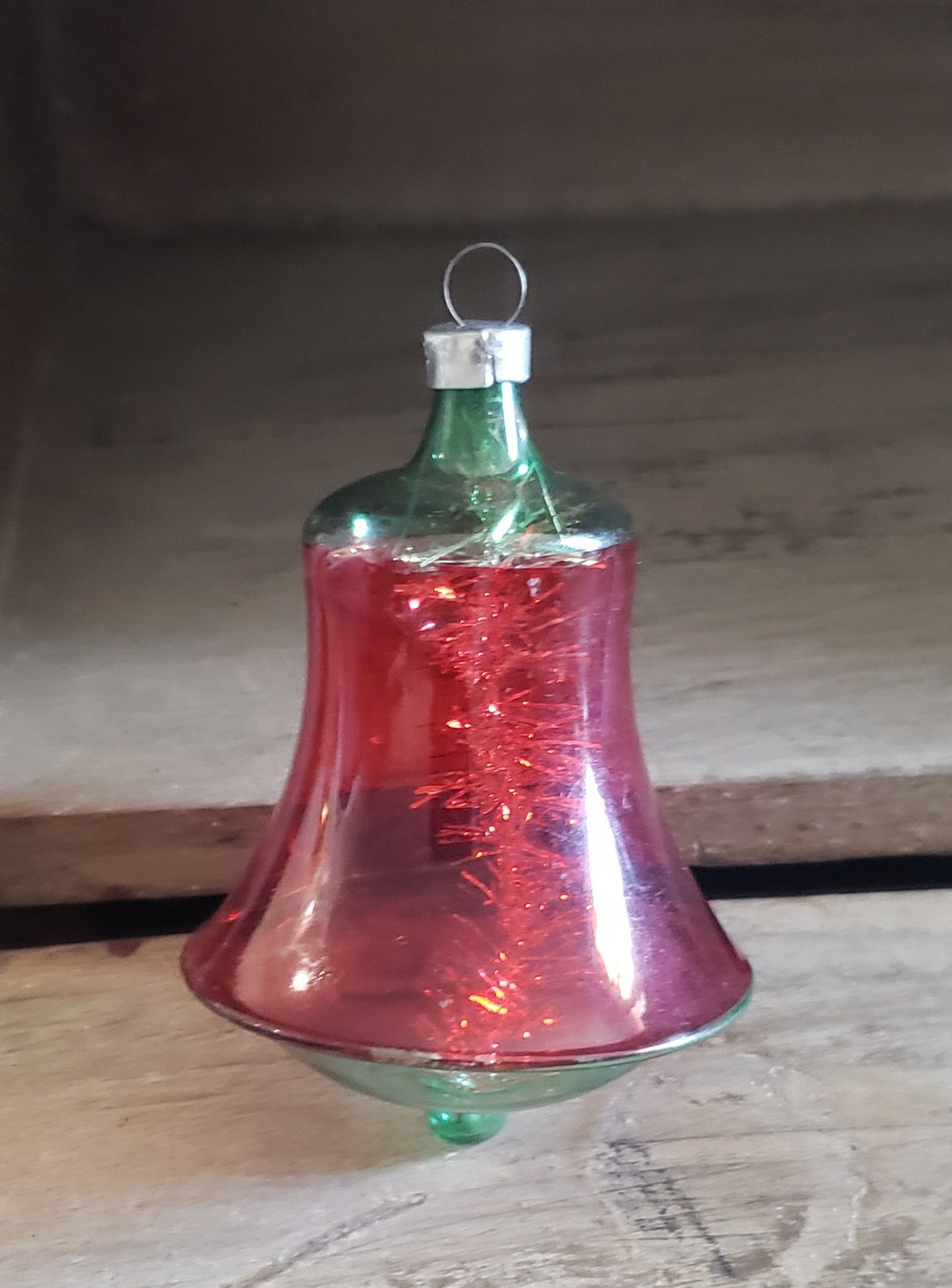 Vintage Germany Mercury Ombre Glass Bell With Tinsel Inside Christmas ...