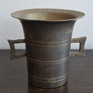 Antique Solid Bronze Flare Lip Mortar Cup With Handles. - Etsy