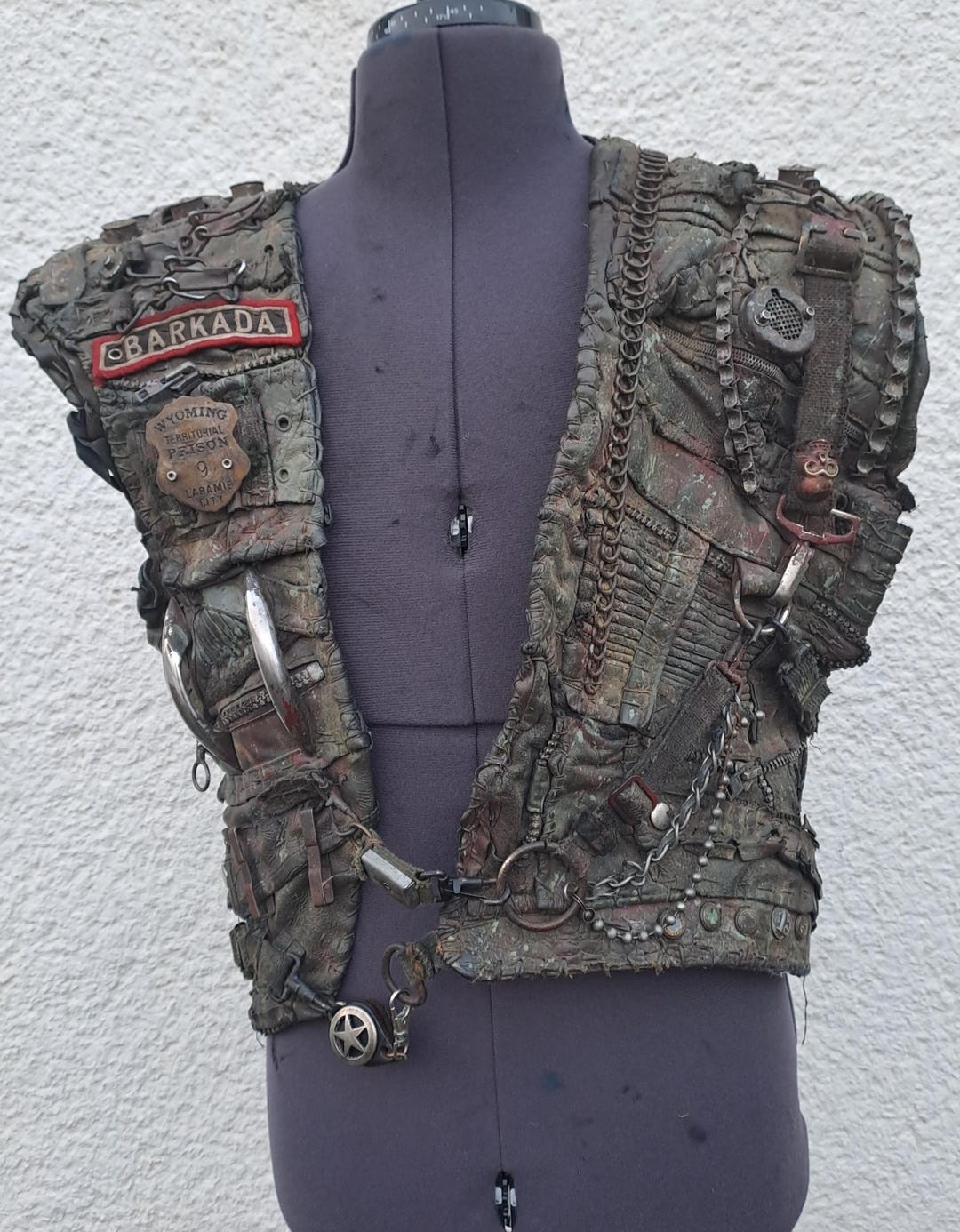Wasteland Vest Jacket Postapoc Fashion Distressed Outfit Larp - Etsy