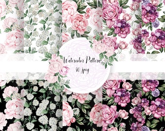 Watercolor Paper Pack Wedding Patterns Scrapbook Floral | Etsy