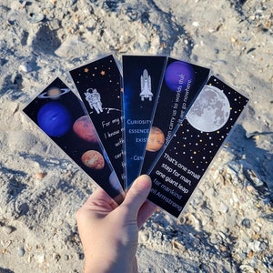 10 Space Bookmarks Laminated Summer Quotes Planet Solar System Earth ...