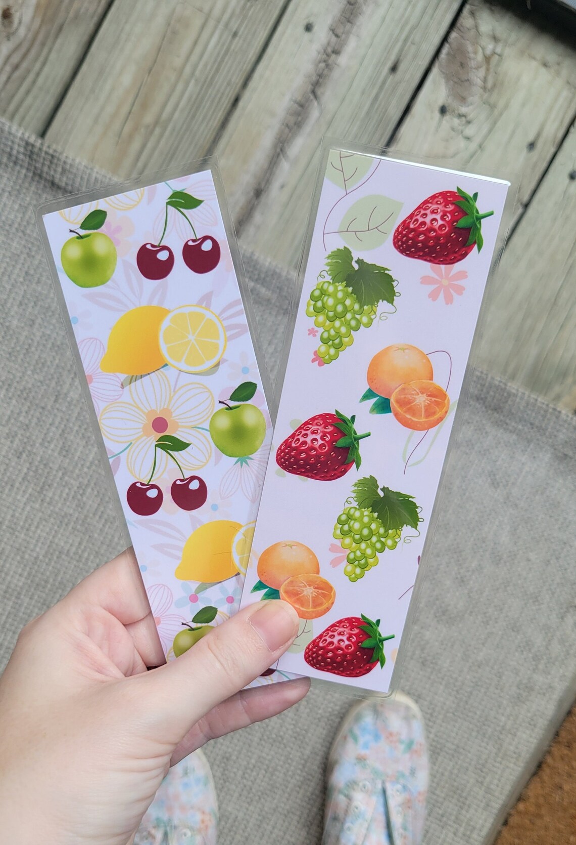 Cute Fruit Summer Bookmark Cherry Strawberry Booklover Nature Orange ...