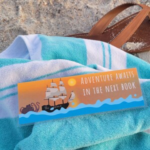 Ocean Themed Laminated Bookmarks Sea Whales Ship Pirate Bookish Reader ...