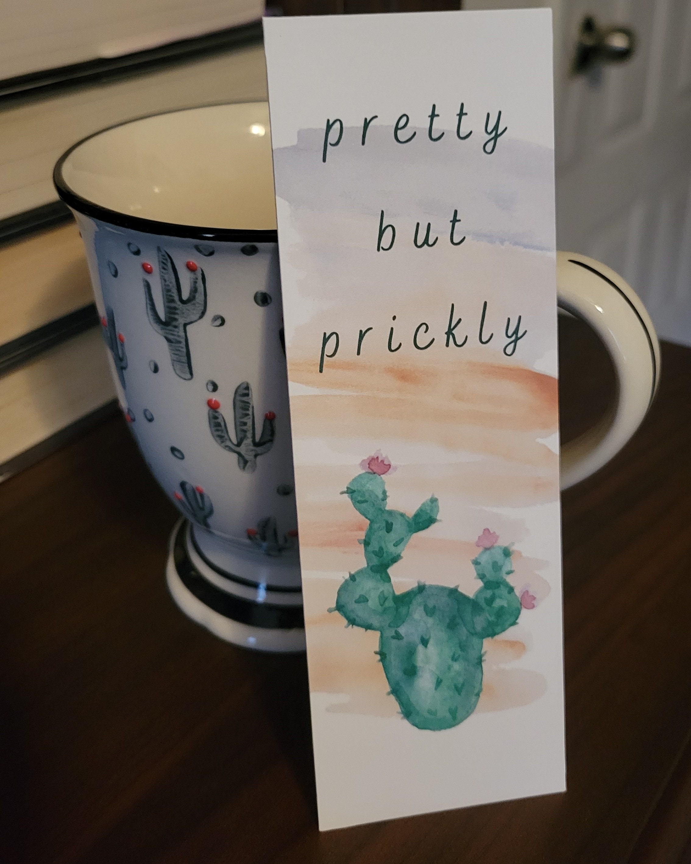 Cactus Bookmarks Set of 4 Printable Summer Gift | Etsy