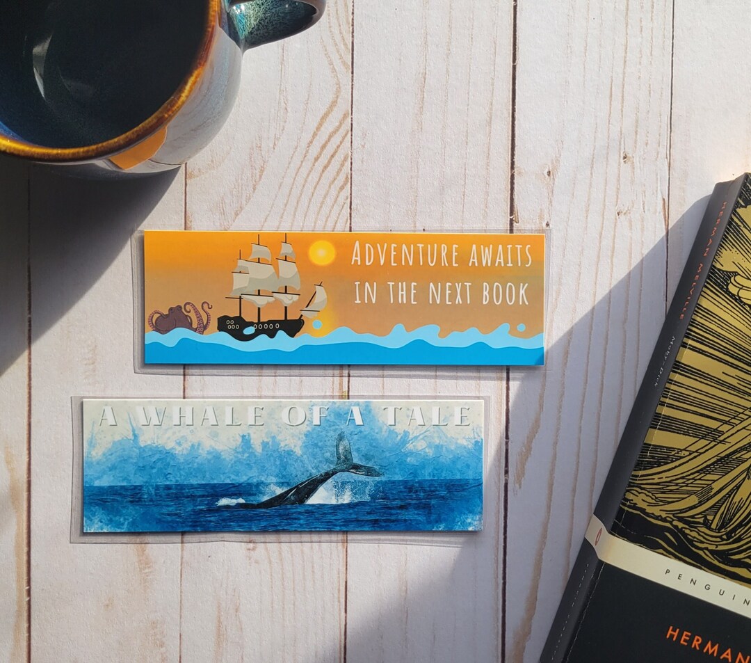 Ocean Themed Laminated Bookmarks Sea Whales Ship - Etsy