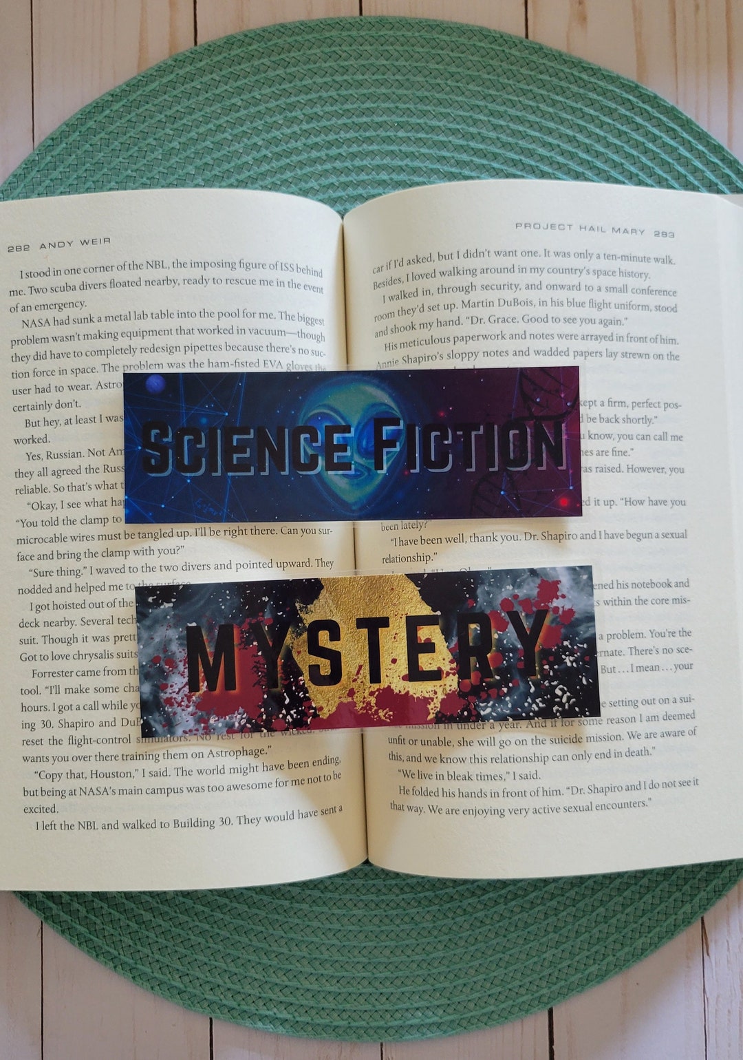 Mystery Science Fiction Laminated Bookmarks Set Scifi - Etsy