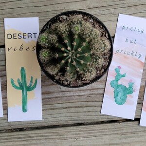 Cactus Bookmarks - Set of 4 - Printable - Summer- Gift - Readers ...
