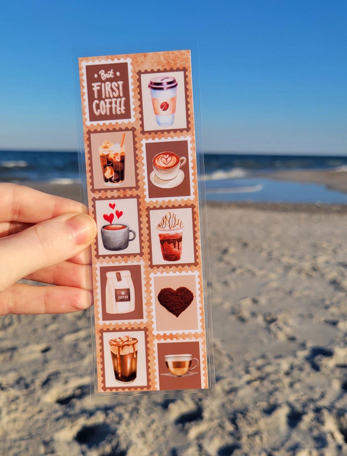 Coffee Tea Stamp Bookmark Set | Sweet Bookish Romance | Fall Bookclub ...