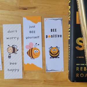 Bee Bookmarks - Quotes - Printable - Set of Four - Books - Etsy