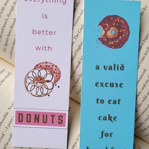Donut Bookmarks With Quotes - Printable - Set of 4 - Etsy