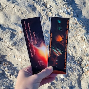 10 Space Bookmarks Laminated Summer Quotes Planet Solar System Earth ...