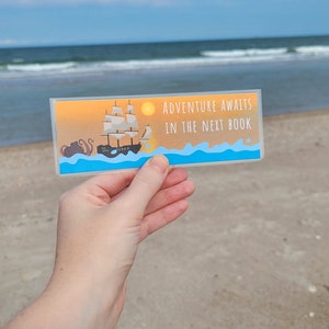 Ocean Themed Laminated Bookmarks Sea Whales Ship Pirate Bookish Reader ...