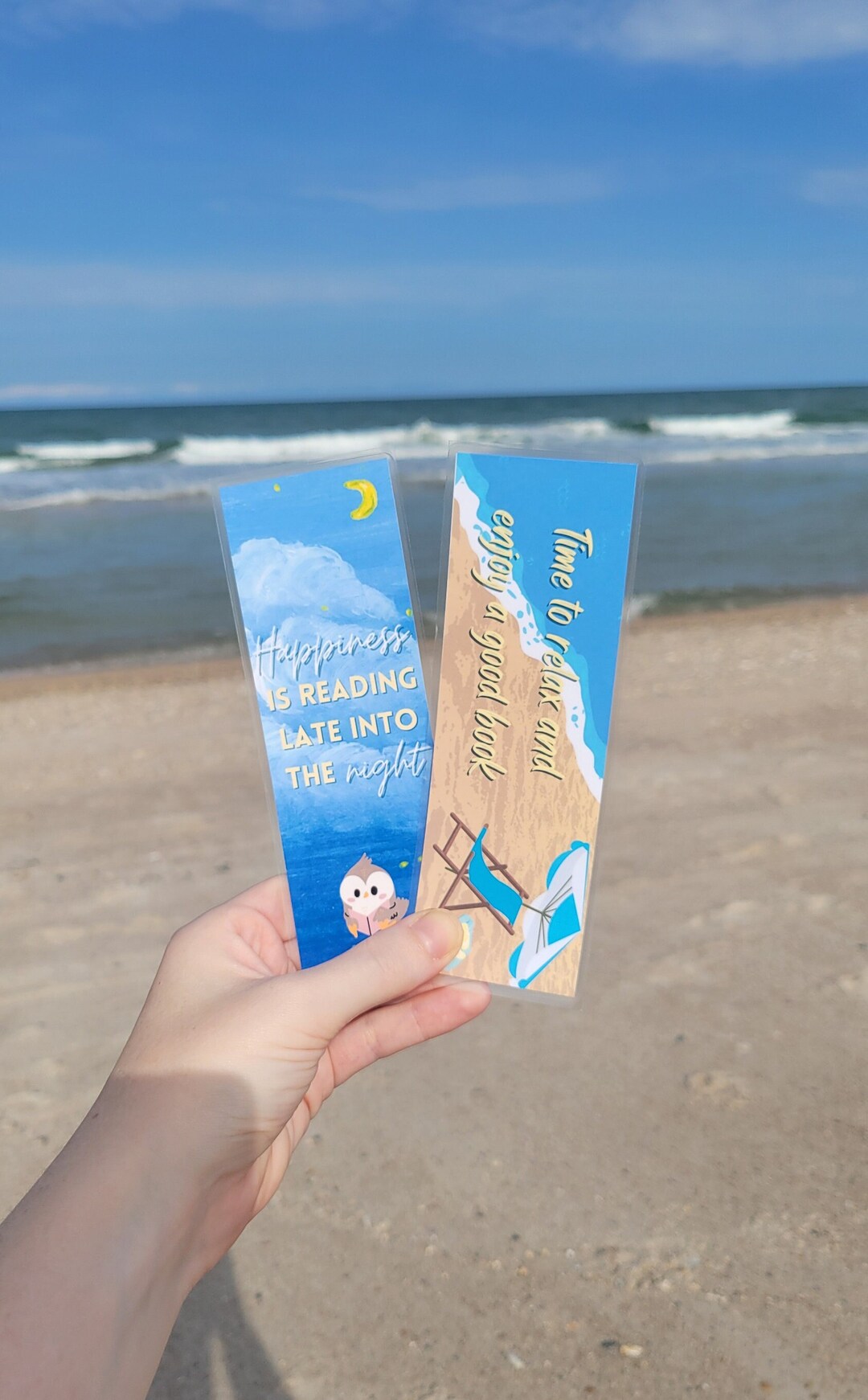 Reading Quote Bookmark Night Owl Summer Beach Cozy Vacation Bookclub ...