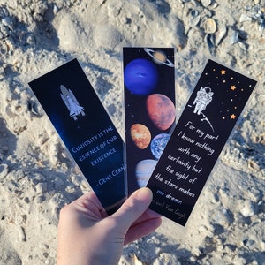 10 Space Bookmarks Laminated Summer Quotes Planet Solar System Earth ...