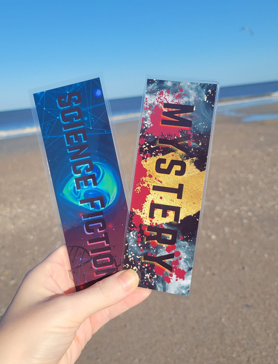 Mystery Science Fiction Laminated Bookmark Scifi Set Booklover Genre ...