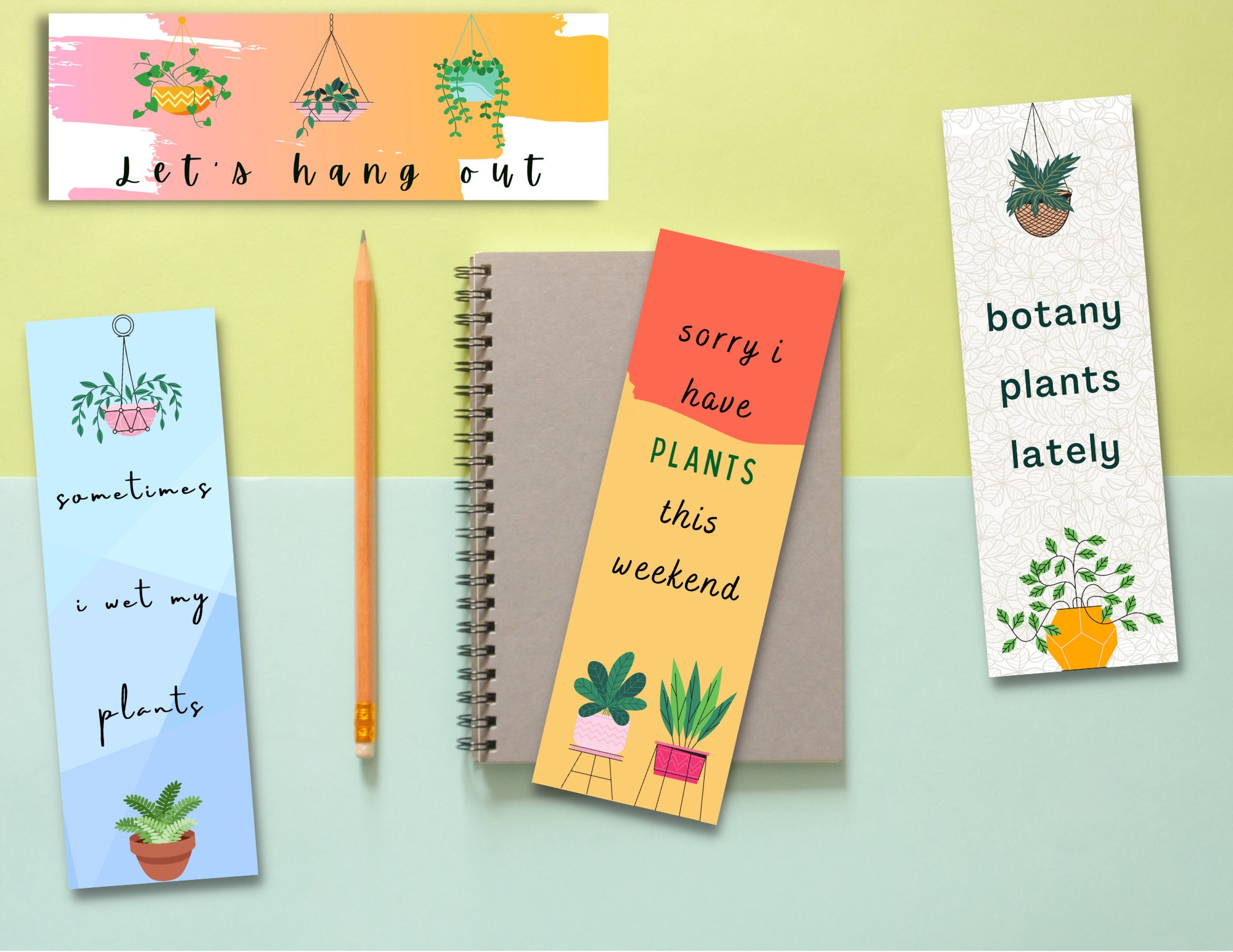 Plant Bookmarks Printable Set of 4 Summer Season - Etsy