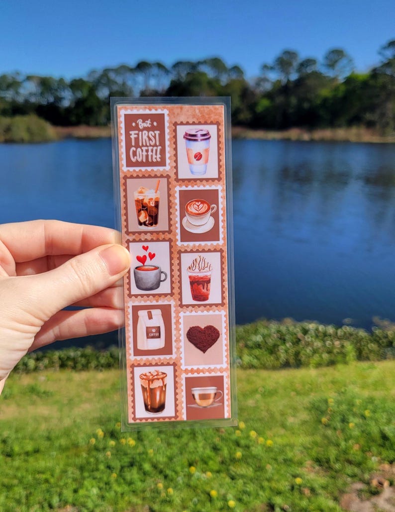 Coffee Tea Stamp Bookmark Set | Sweet Bookish Romance | Fall Bookclub ...