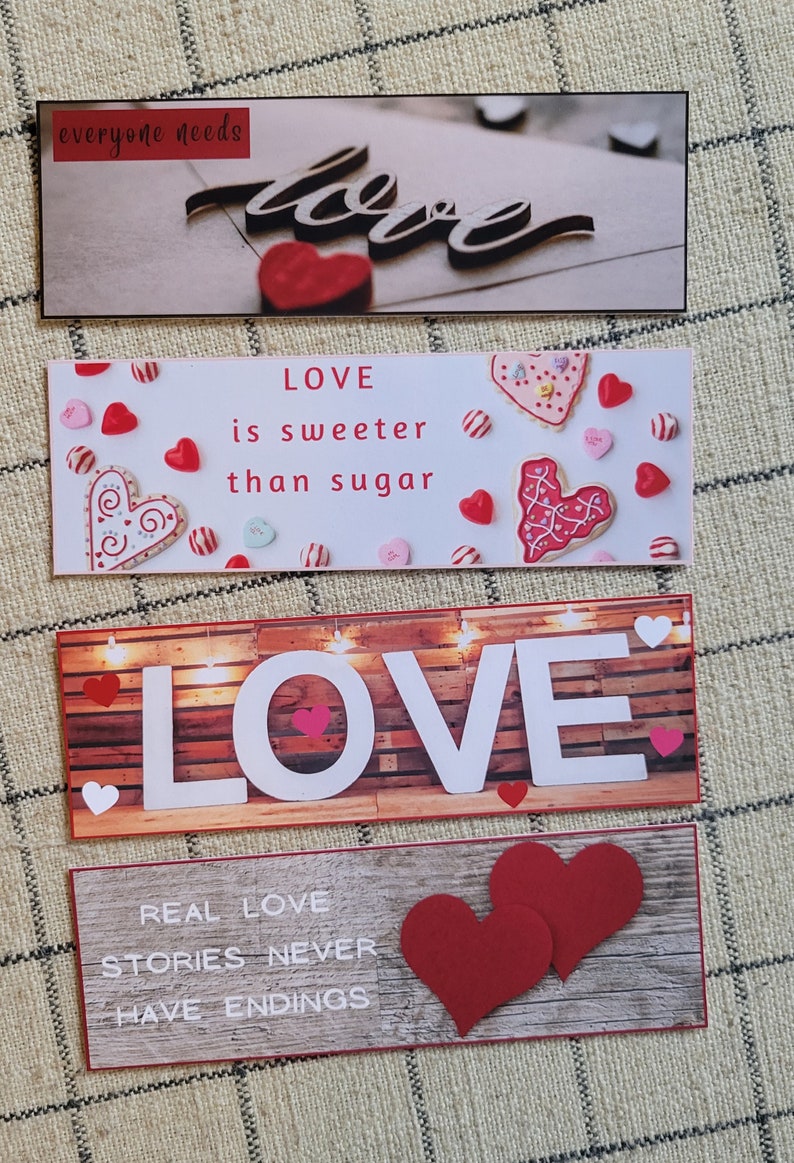 LOVE Bookmarks Printable Instant Download Valentines - Etsy