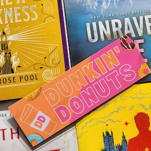 Coffee and Donut Bookmarks Laminated Cafe Food Morning Sweet Travel ...