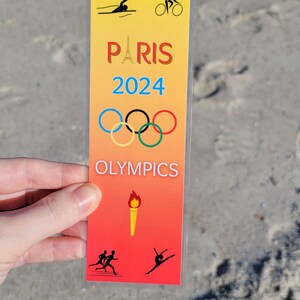 2024 Paris Olympics Bookmark Summer Gymnastics Cycling Running Track ...