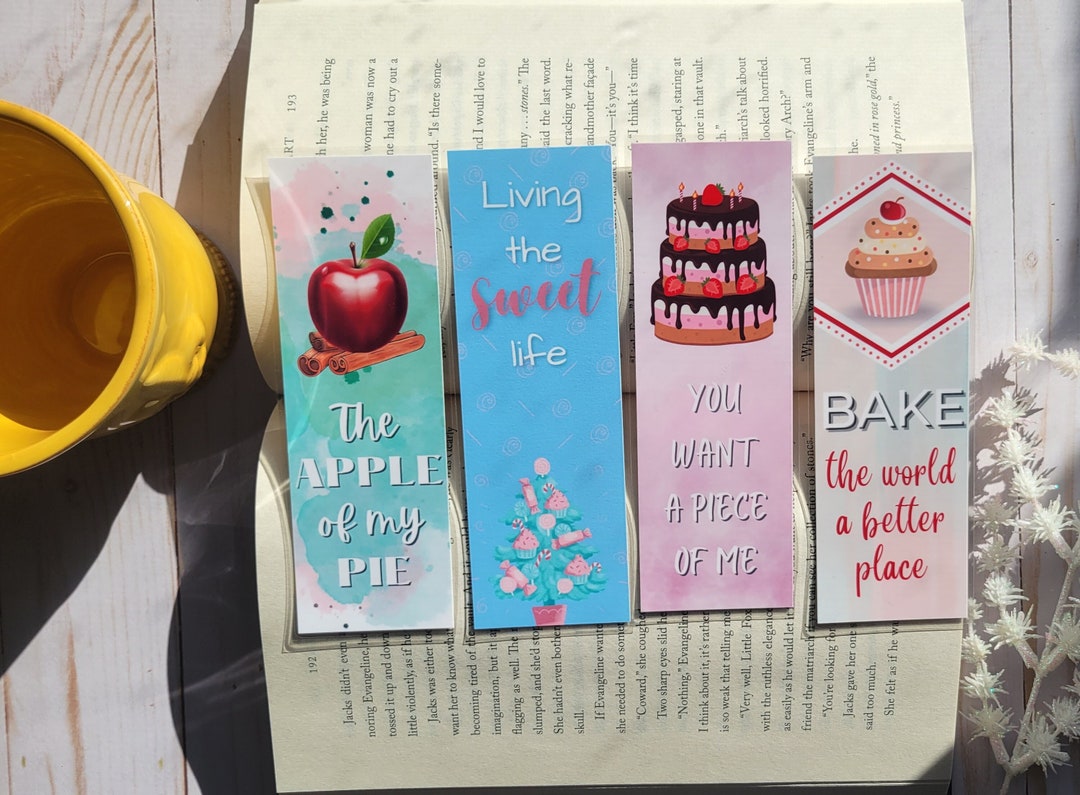 Fun Food Quote Bookmarks Laminated Pun Pie Dessert - Etsy