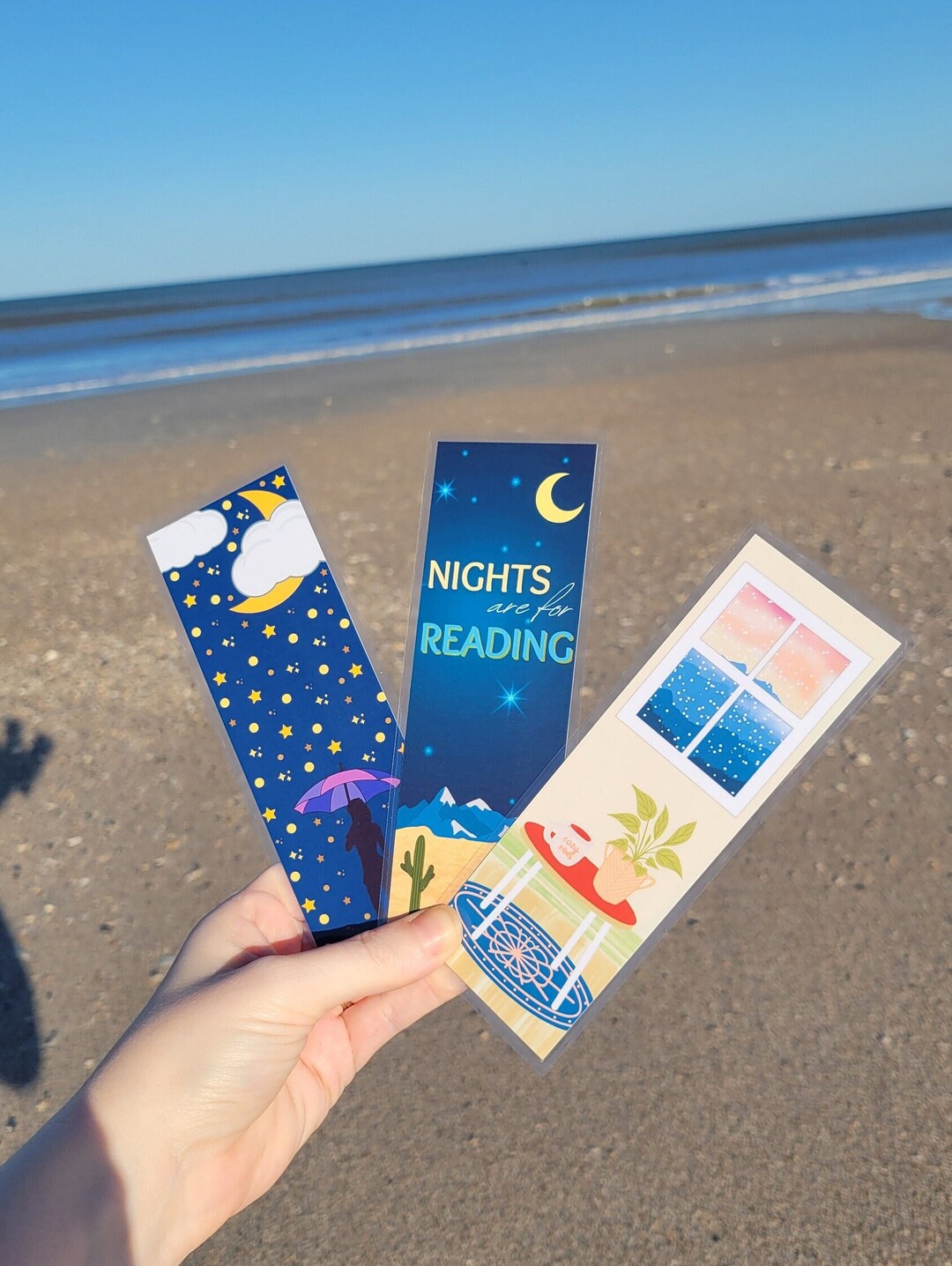 Nighttime Reader Bookmarks Spring Summer Night Sky Stars Cozy Home ...