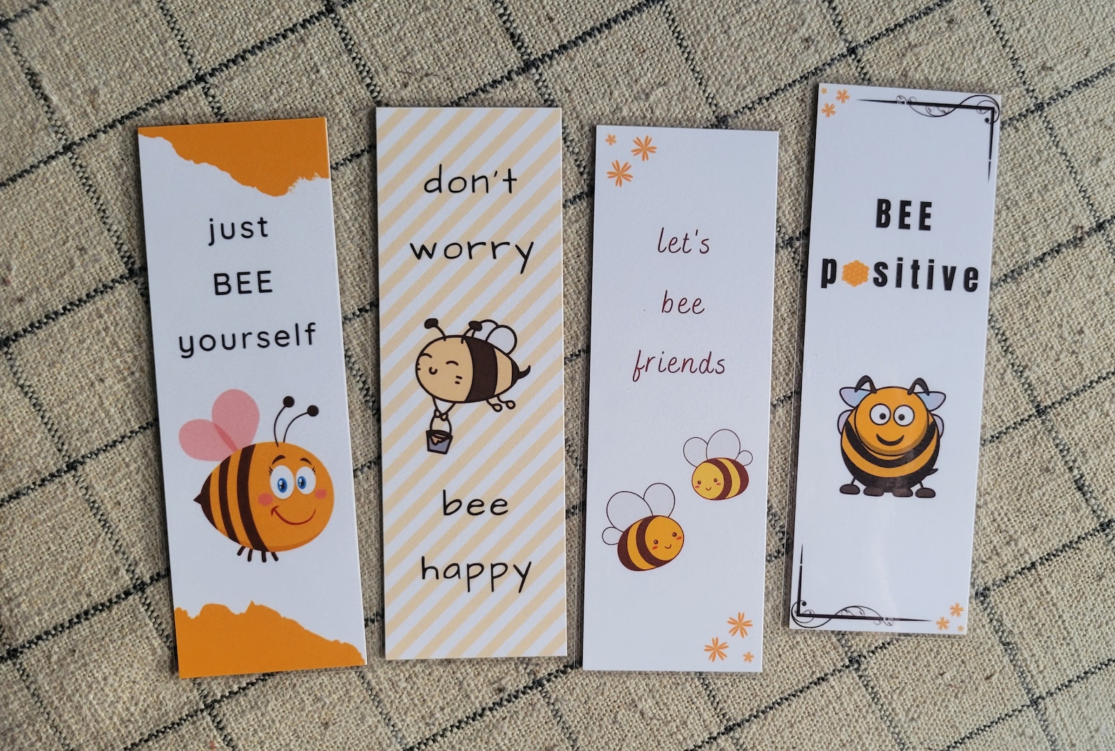 Bee Bookmarks Quotes Printable Set of Four Books - Etsy
