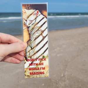 Cat Bookmarks With Quotes Funny Cute - Laminated Reader Bookish Cute ...