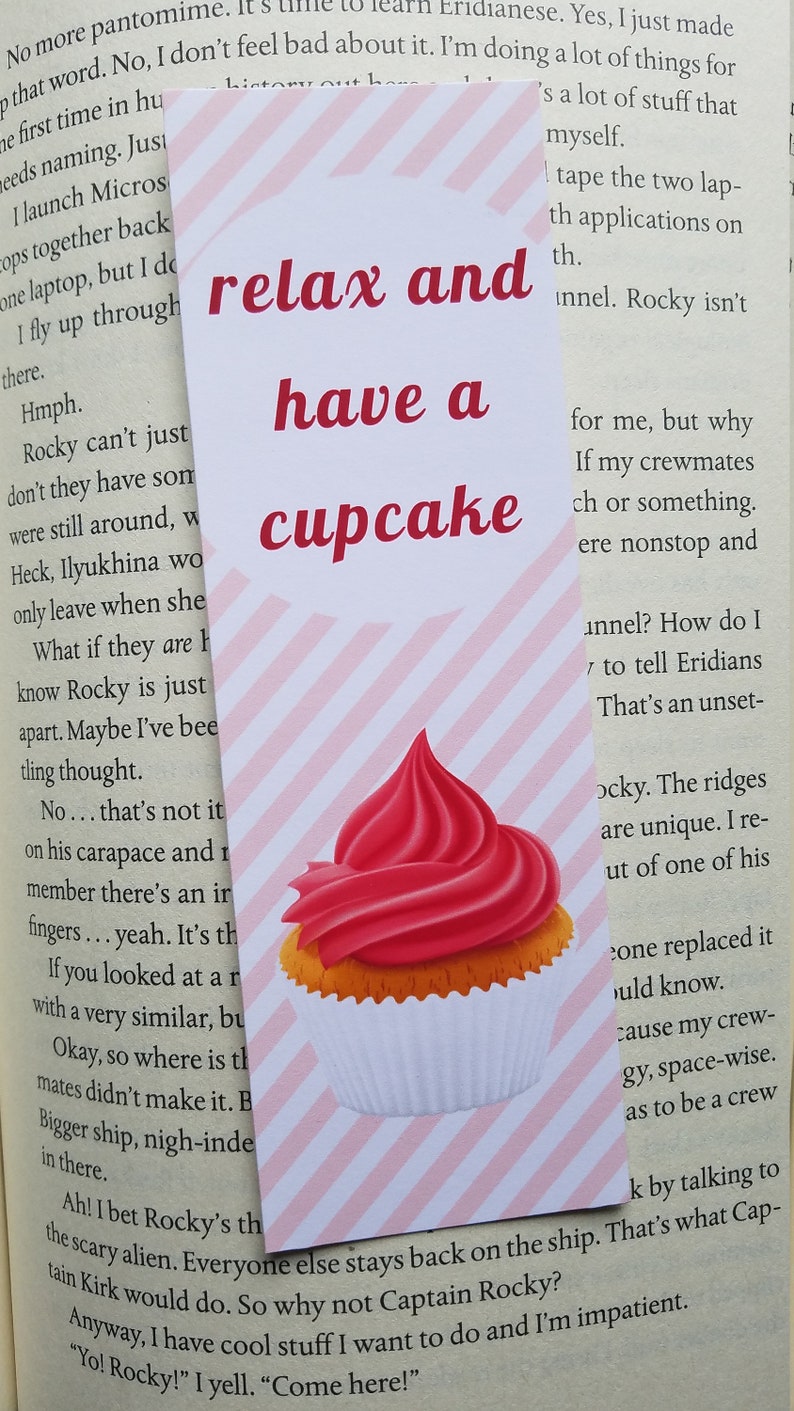 Cupcake Bookmarks Printable Set of 4 Food Dessert - Etsy