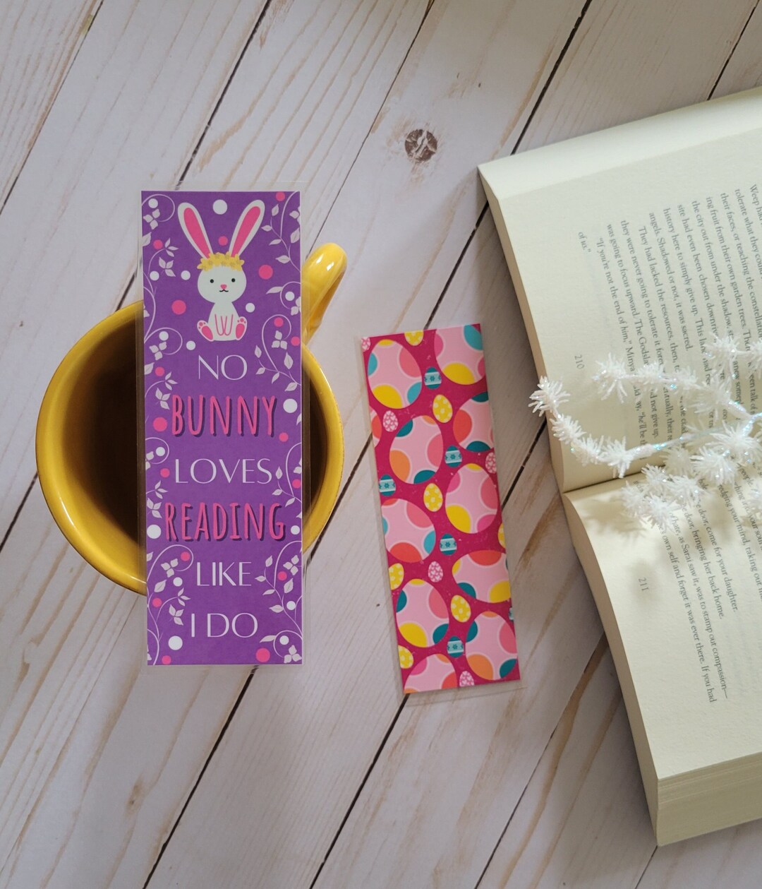Easter Spring Bookmarks Laminated Eggs Bunny Rabbit - Etsy
