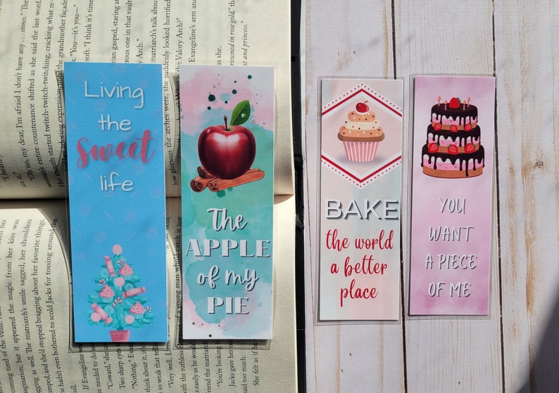 Fun Food Quote Bookmarks Laminated Pun Pie Dessert - Etsy