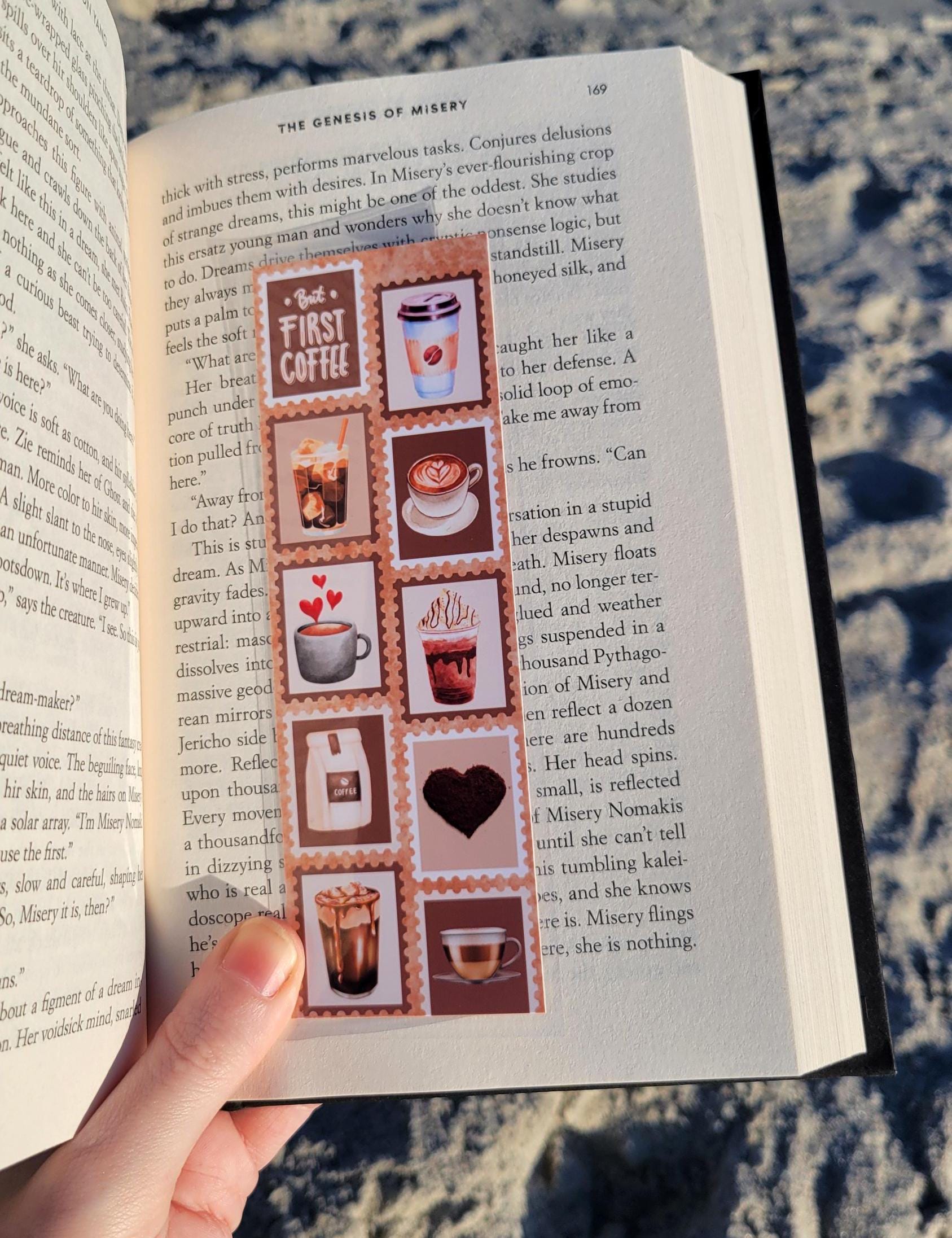 Coffee Tea Stamp Bookmark Set | Sweet Bookish Romance | Fall Bookclub ...