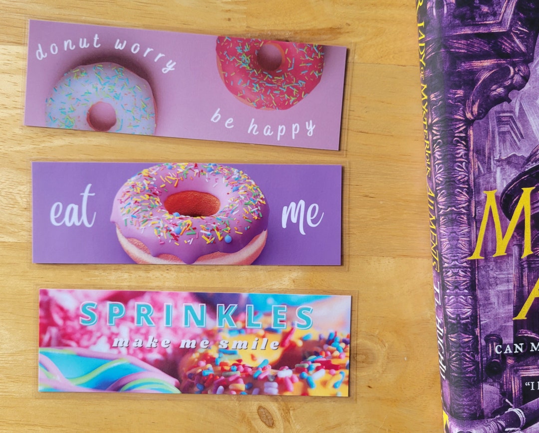 Laminated Bookmarks Donuts Cupcakes Cake Pops Food - Etsy