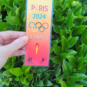 2024 Paris Olympics Bookmark Summer Gymnastics Cycling Running Track ...