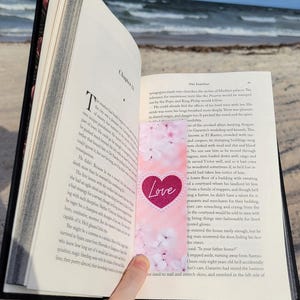 Sweet Love Valentine Bookmarks Heart Romance Pearls Purple Flowers ...