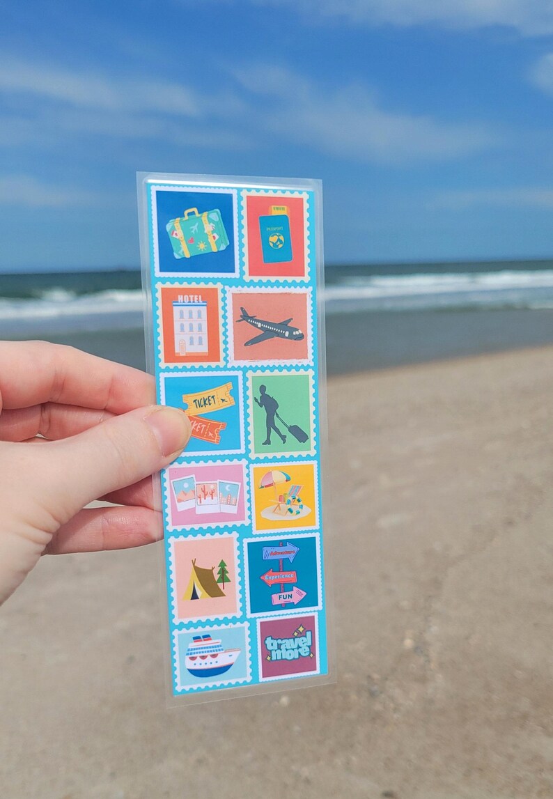 Travel Stamp Bookmarks Vacation Fun Spring Summer Italy France London ...
