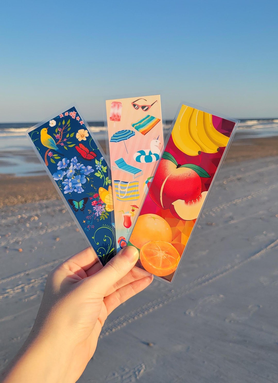 Summer Vibes Bookmarks Fruit Beach Pretty Nature Bookish Merch Bird ...