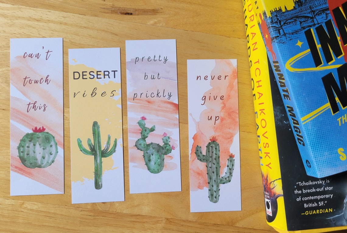 Cactus Bookmarks - Set of 4 - Printable - Summer- Gift - Readers ...