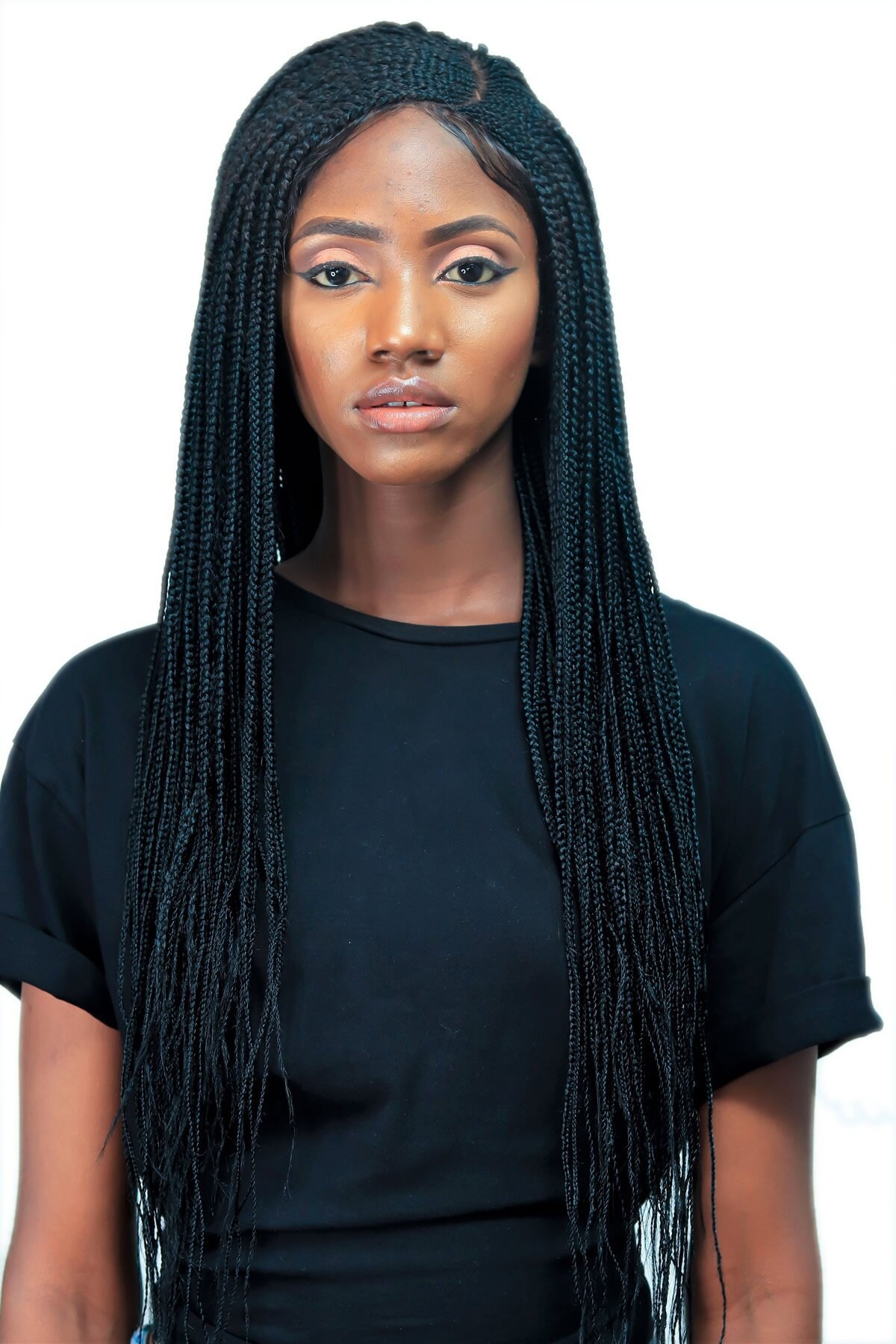 Tiwa Side Part Cornrow Wig 22 Inches Micro Braids Braided Etsy