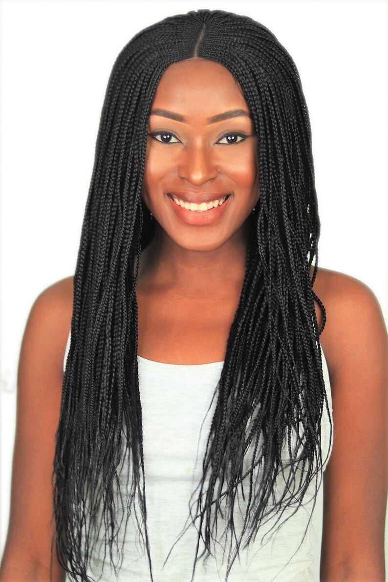 Lemonade Center Part Cornrow Wig 22 Inches Micro Braids Etsy