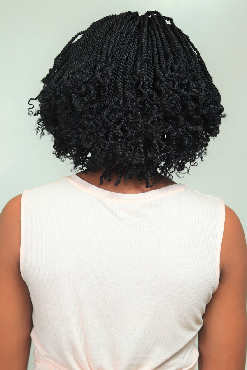 Kinky Twist Wig Color 1 12 Inches Etsy Canada