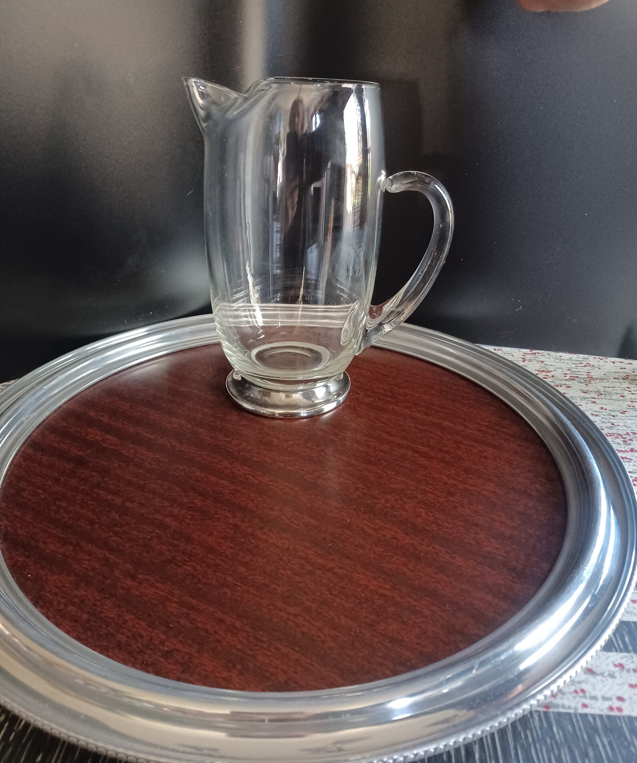 MCM Tray Woodgrain Formica With Aluminum Rim - Etsy