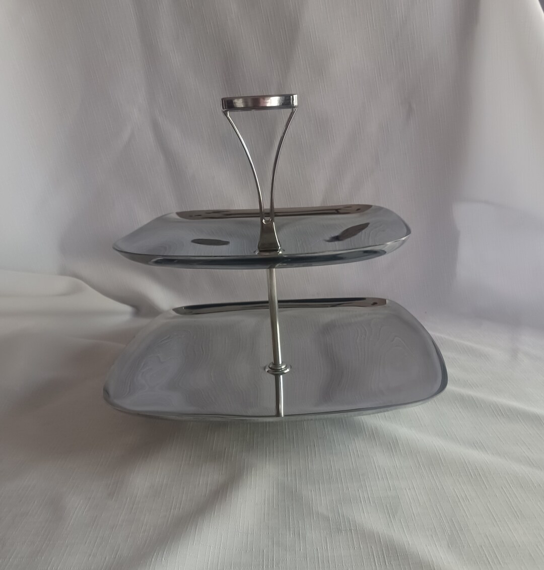 2 Tier Chrome Tidbit Tray by Milbern Creations - Etsy
