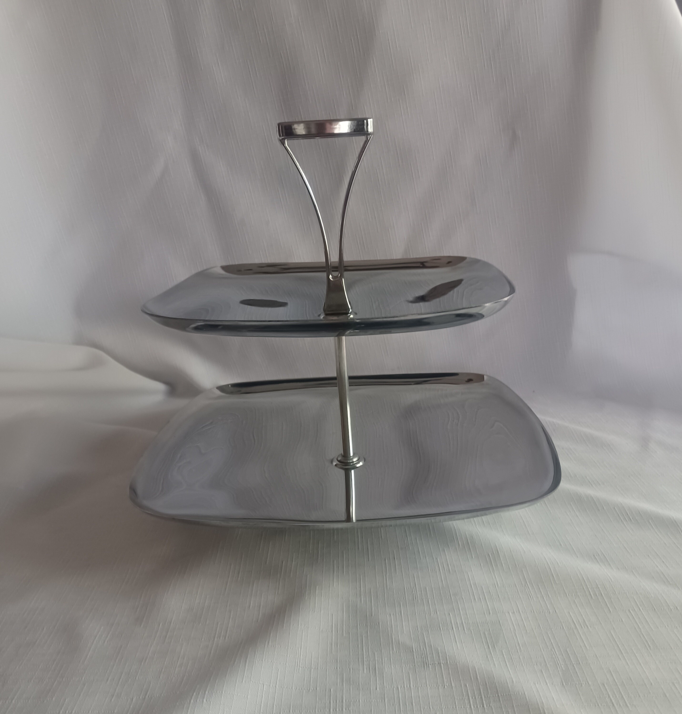 2 Tier Chrome Tidbit Tray by Milbern Creations - Etsy