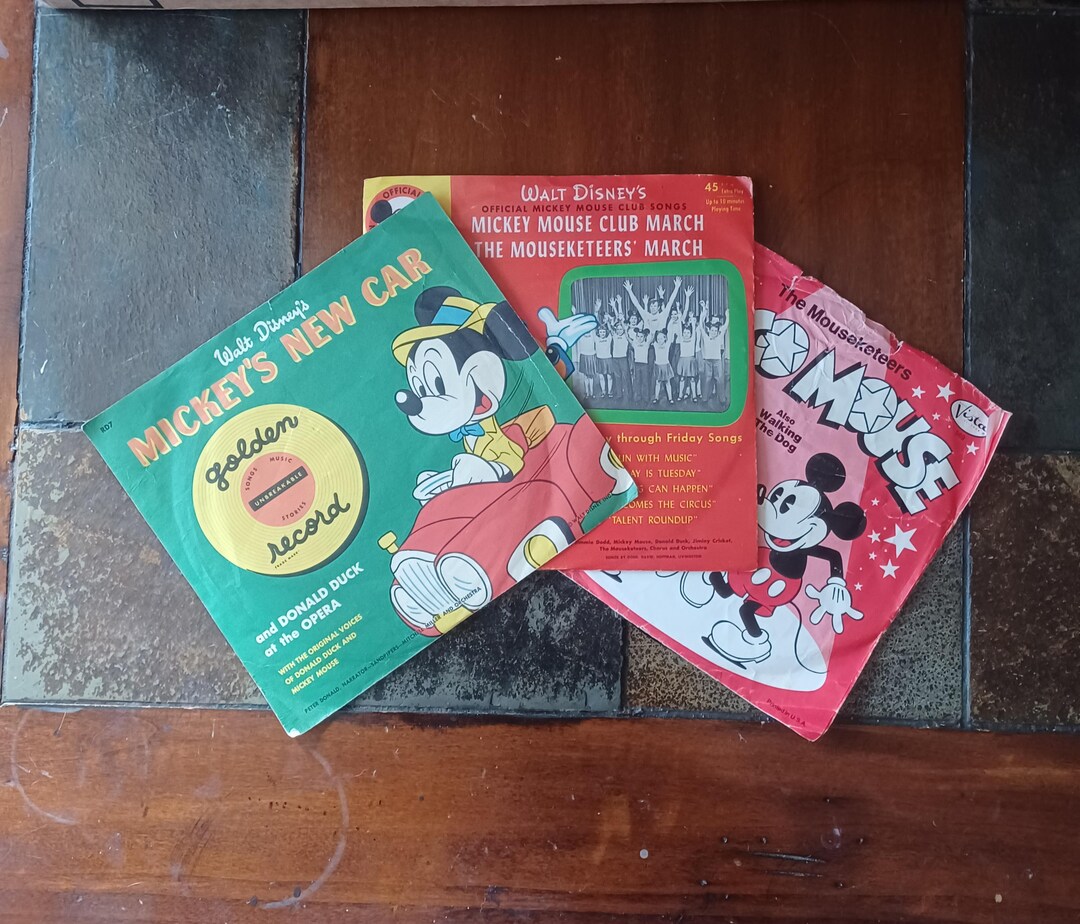 Disney Mickey Mouse Records Lot - Etsy